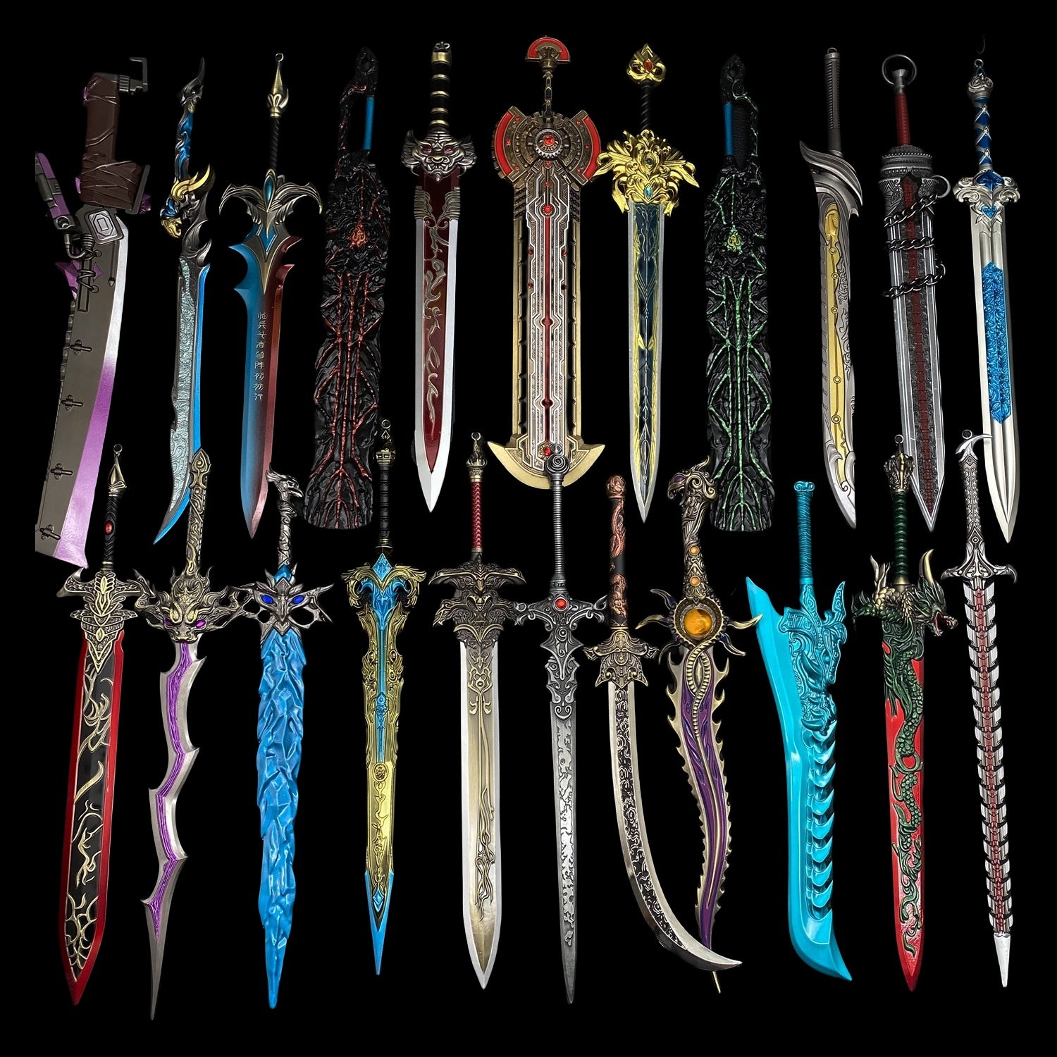 Ultimate 22 in 1 Fantasy Swords Metal Crafts For Collection – Leones Marvelous Items