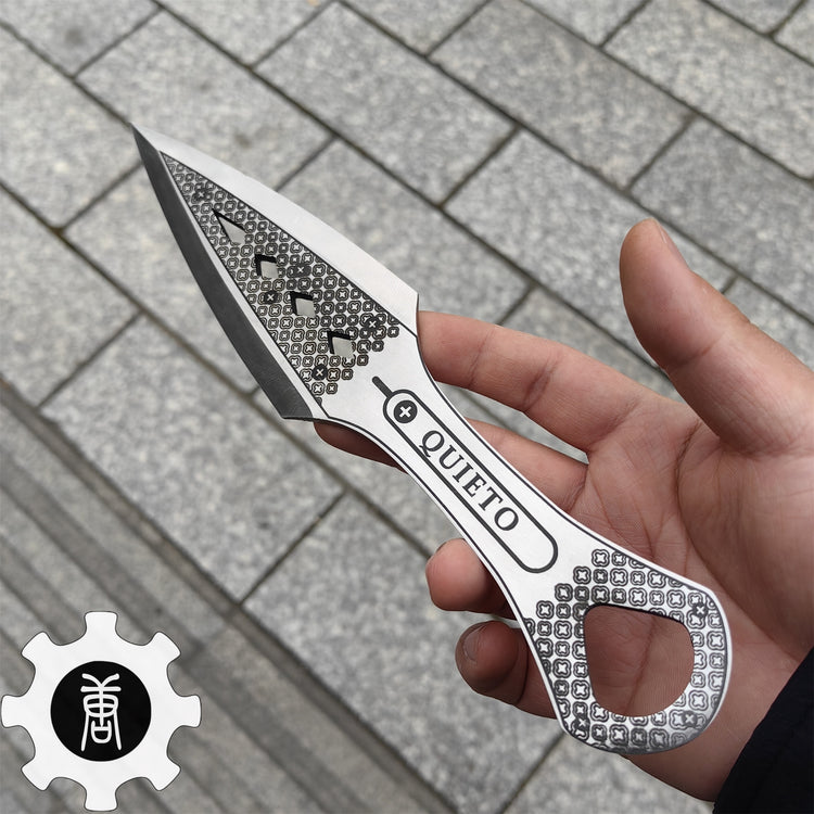 Hand-Forged Steel Life Size Wraith Heirloom Kunai Blunt Blade Replica ...