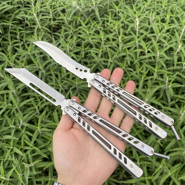 Blunt Blade Stainless Steel Balisong Butterfly Knife Trainer – Leones ...