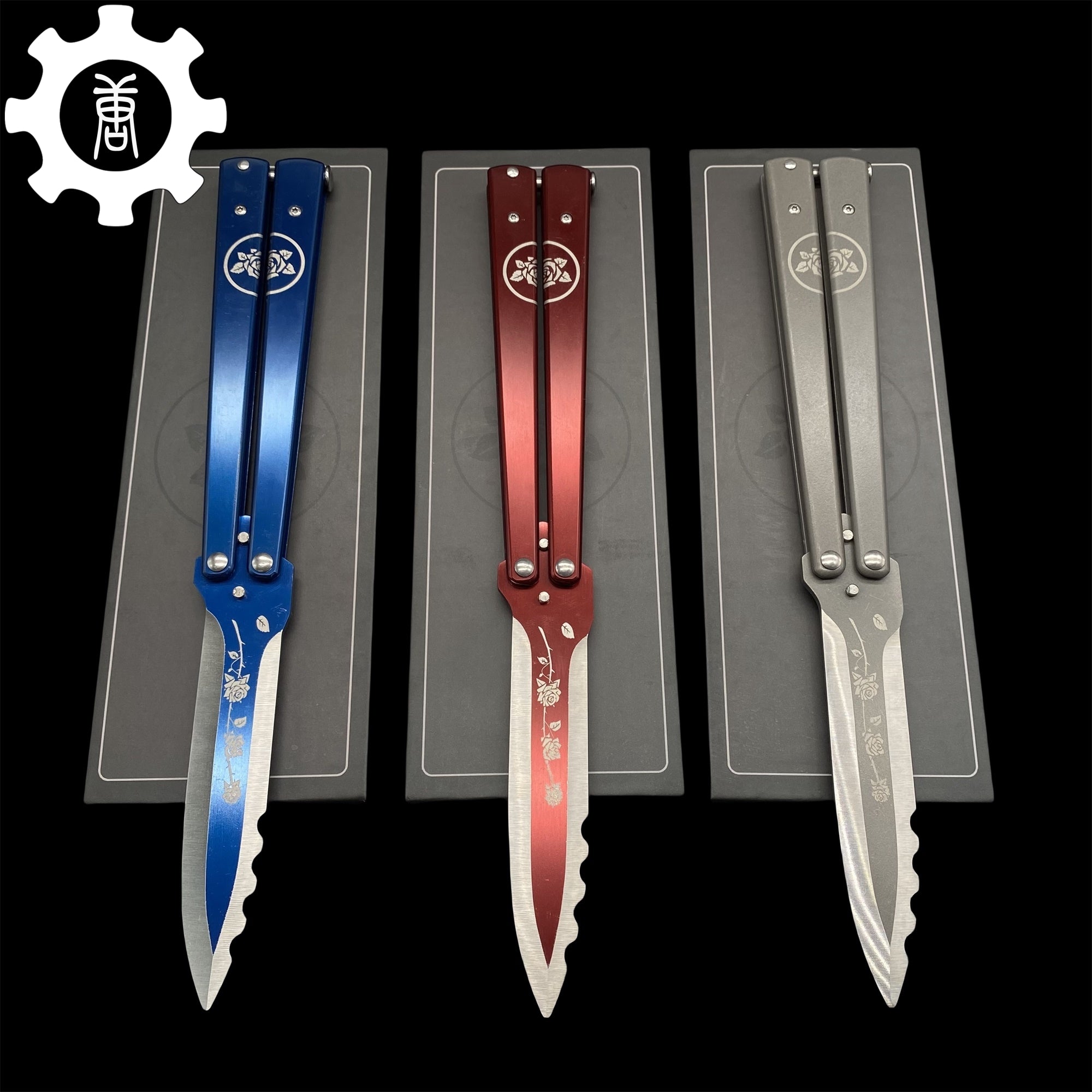 TF2 Black Rose Balisong Black Rose Butterfly Knife Replica IRL – Leones ...