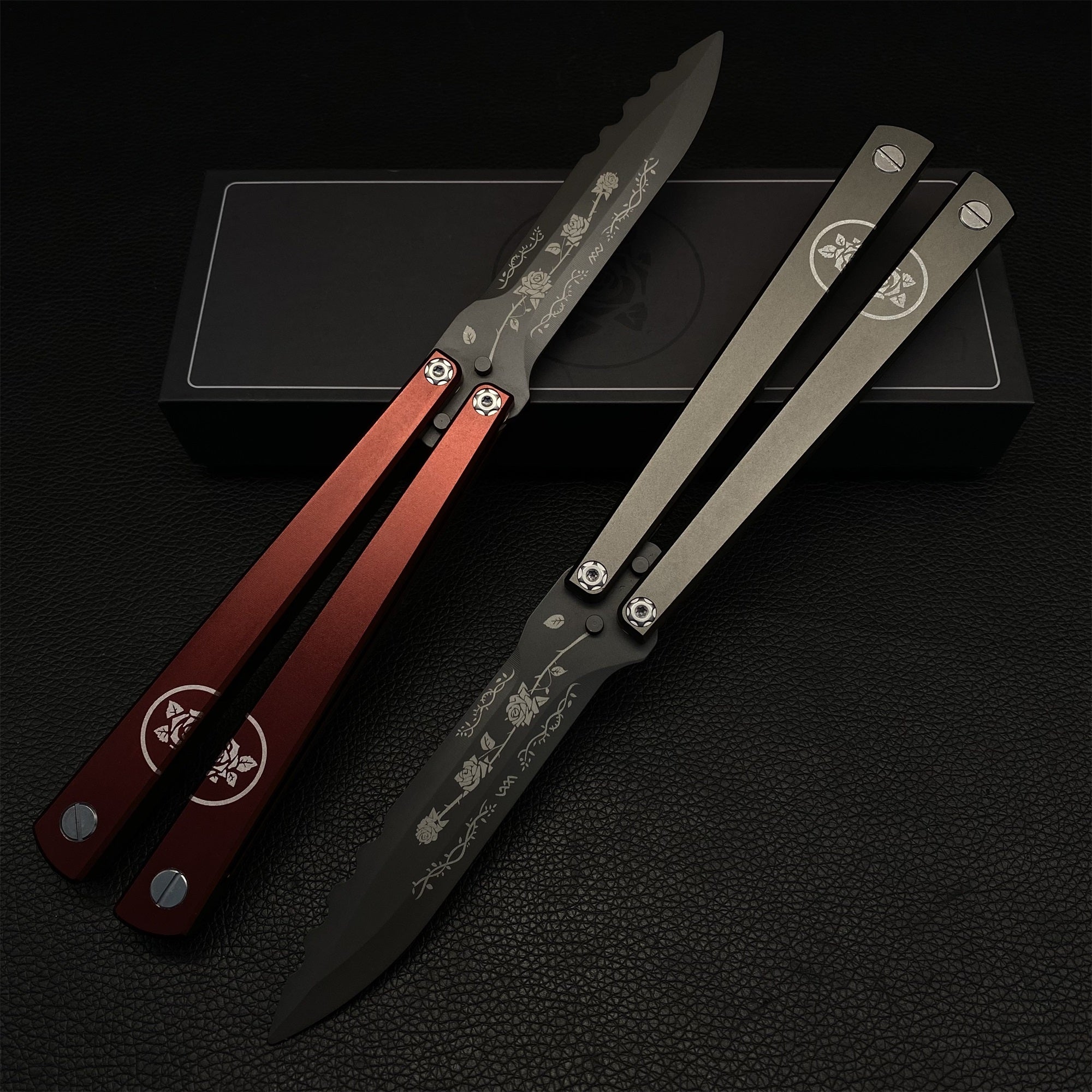 TF2 Black Rose CNC Aluminum Alloy Balisong – Leones Marvelous Items