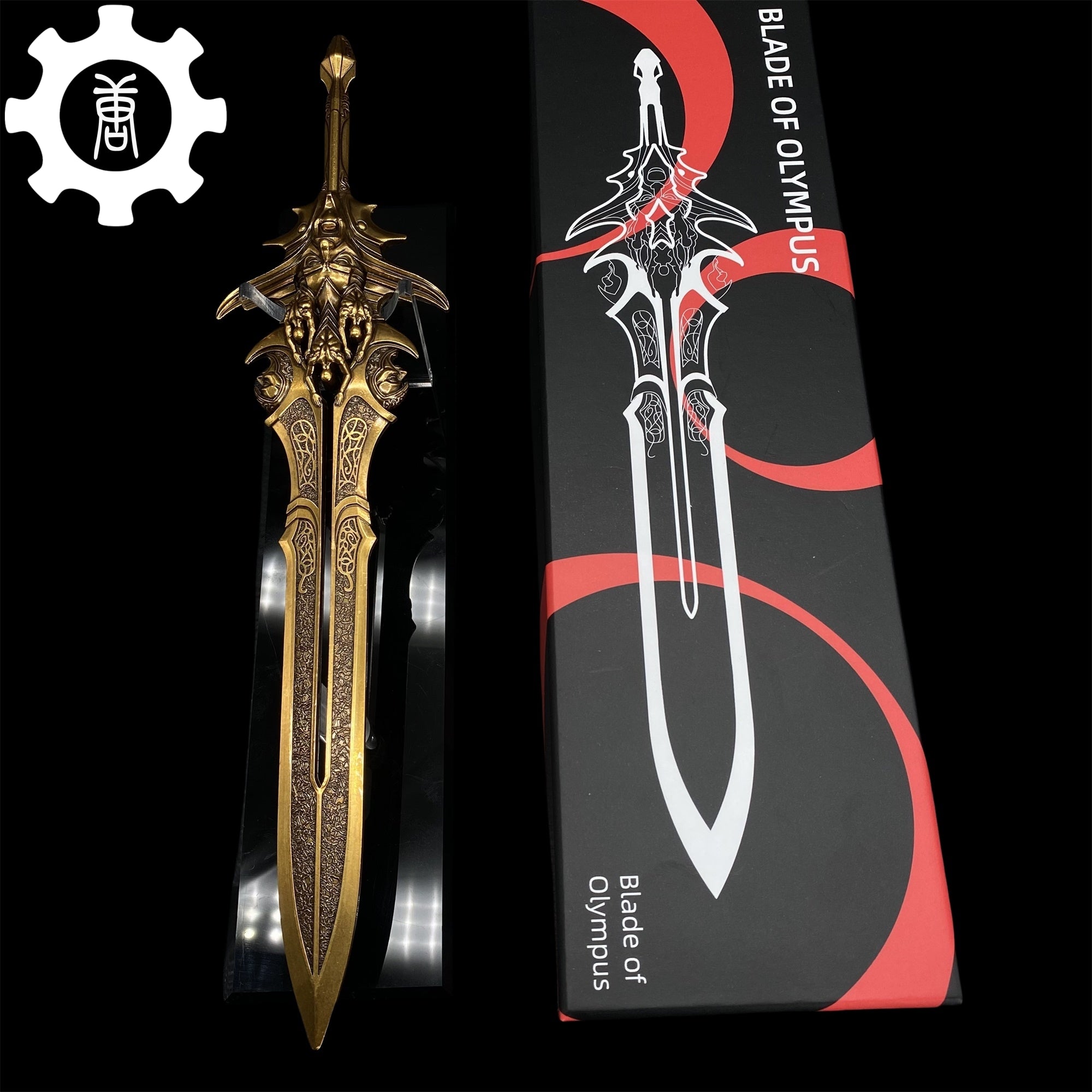 GOW Golden Blade Of Olympus 11.8" Metal Desk Display Art – Leones ...