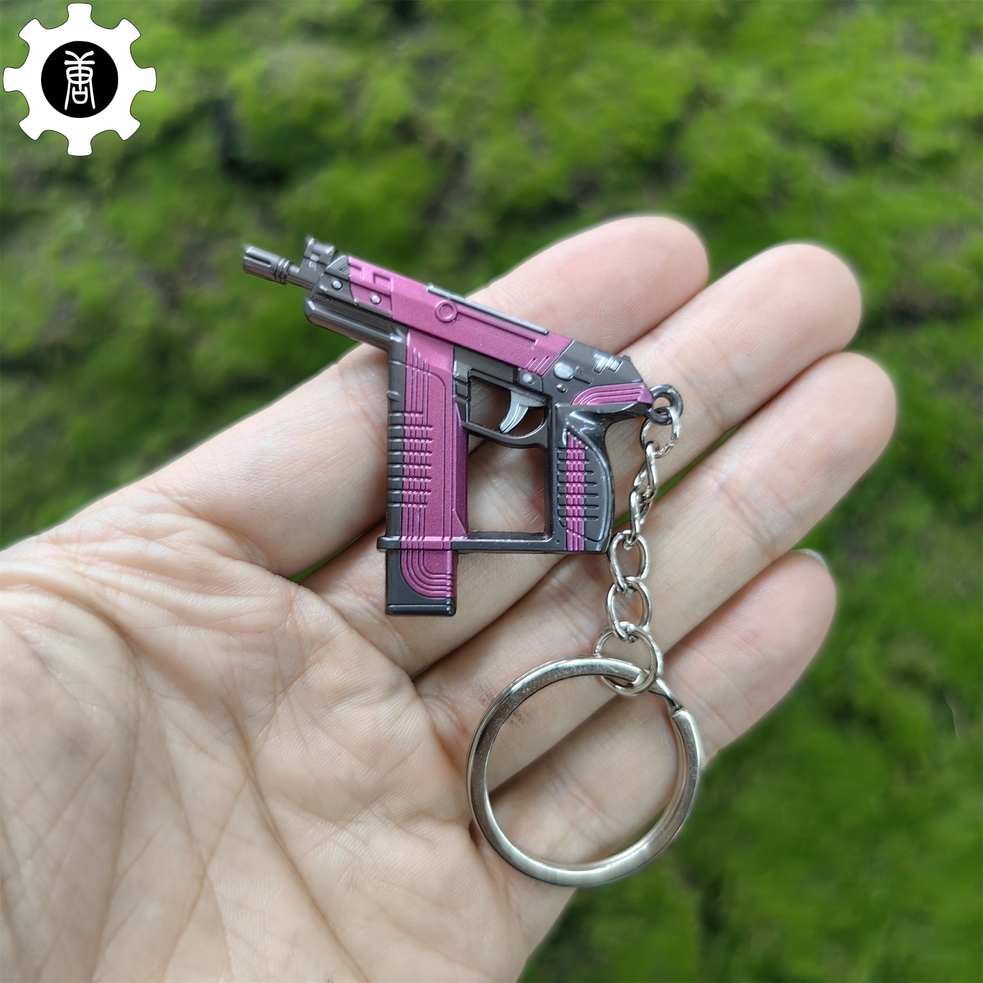 Mini Blush Frenzy Gun Metal Keychain – Leones Marvelous Items