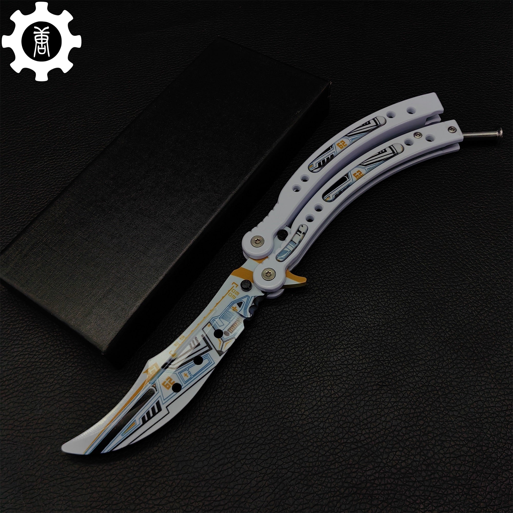 Game Butterfly Knife Heinlein Pattern Metal Balisong – Leones Marvelous ...