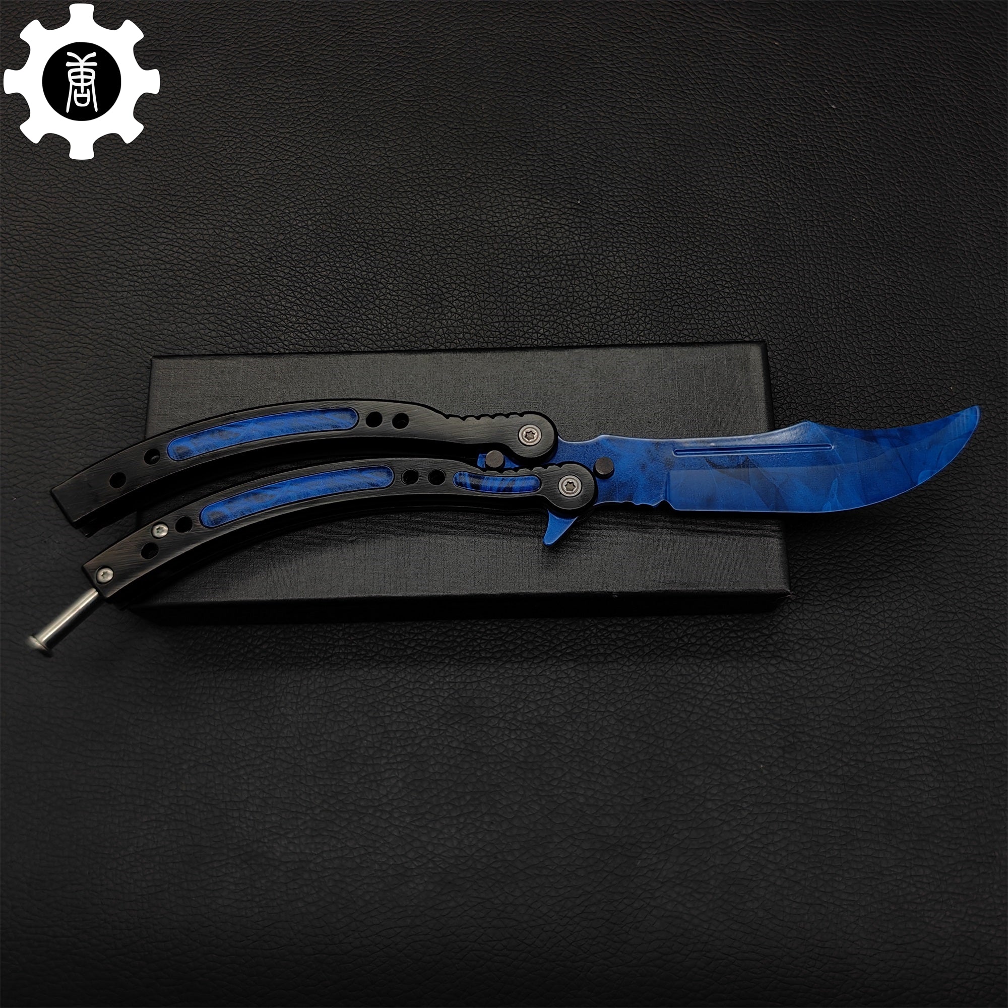 Doppler Sapphire Balisong Game Butterfly Knife – Leones Marvelous Items