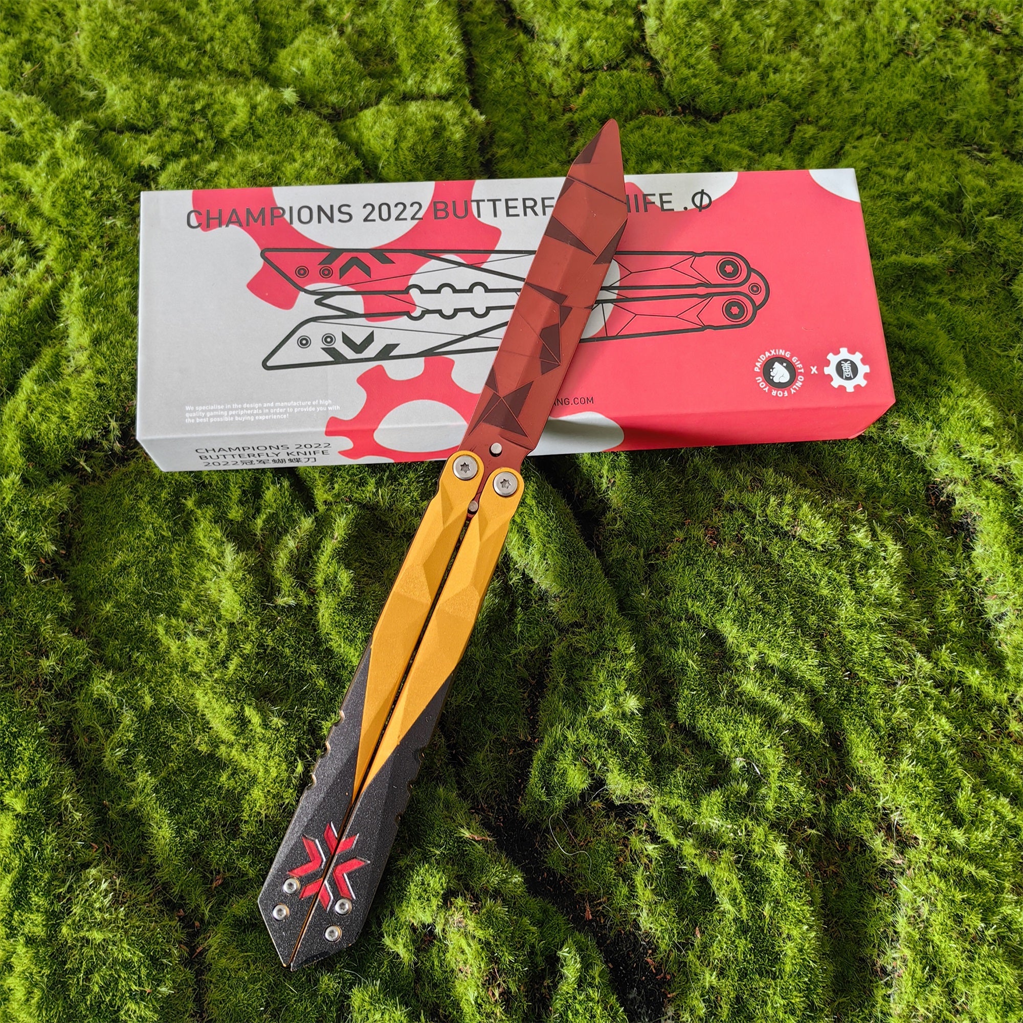 Metal Champion Butterfly Knife Blunt Blade Trainer Cosplay Prop ...