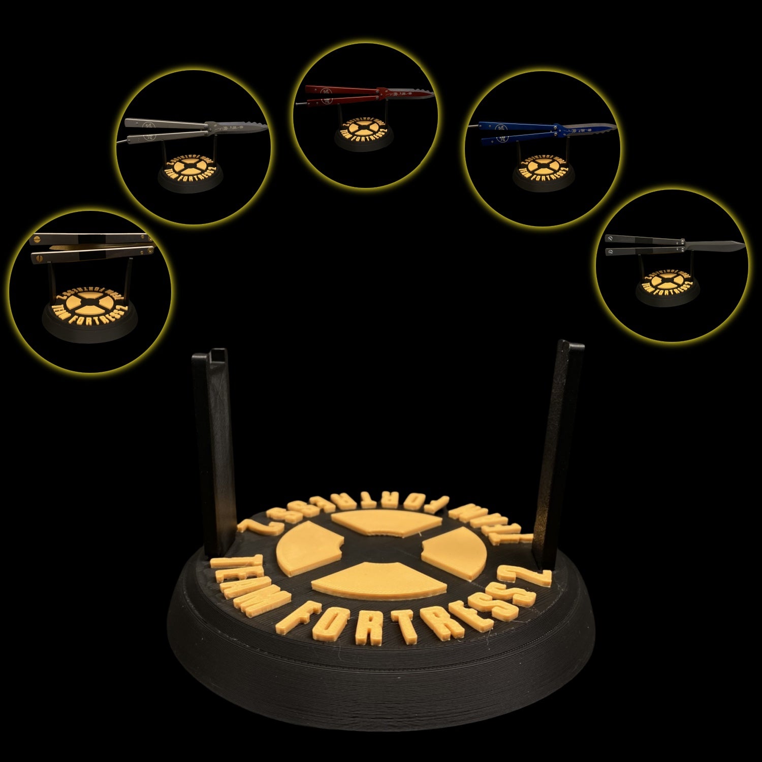 3D Printing Spy & TF2 Black Rose Balisong Display Holder – Leones ...