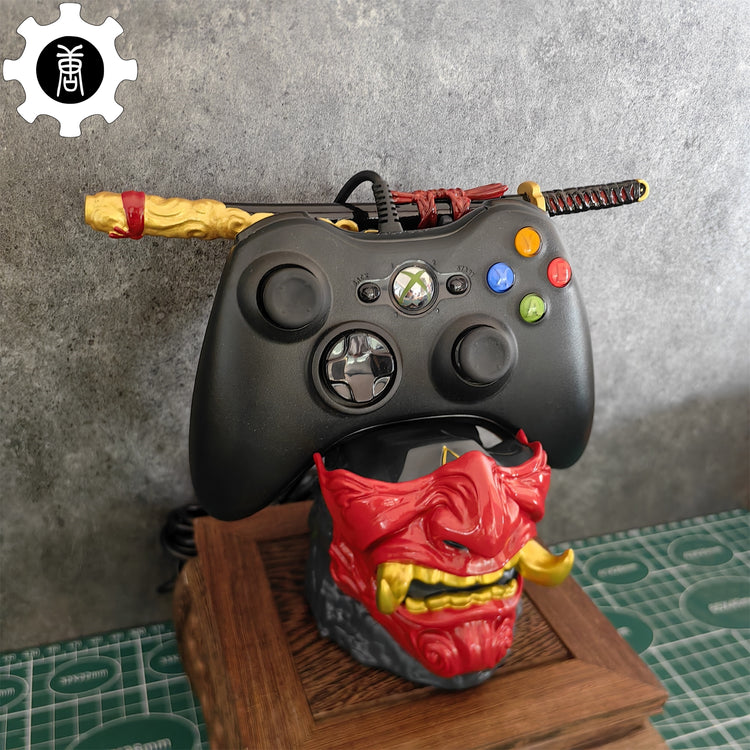 Ghost Oni Samurai Helmet Gaming Controller Stand – Leones Marvelous Items
