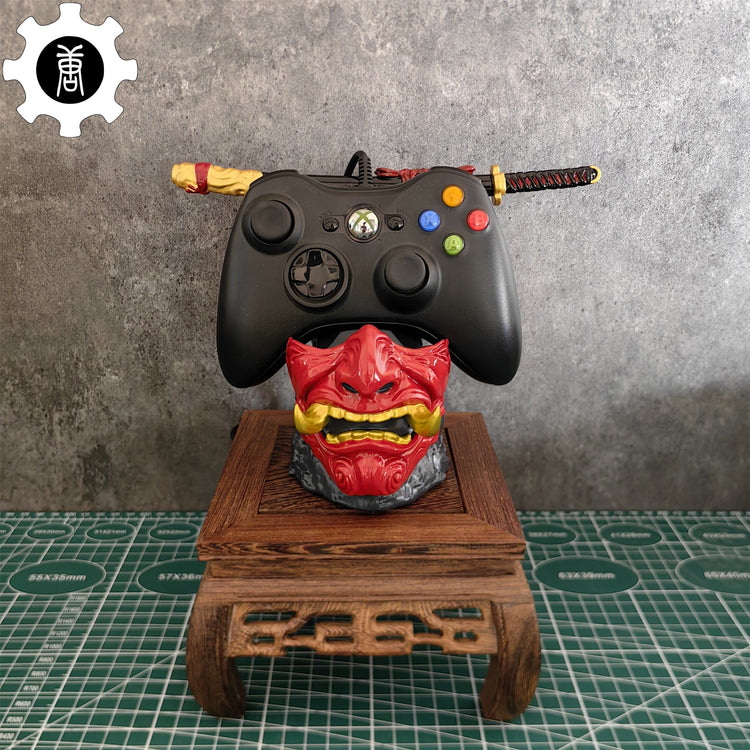 Ghost Oni Samurai Helmet Gaming Controller Stand – Leones Marvelous Items