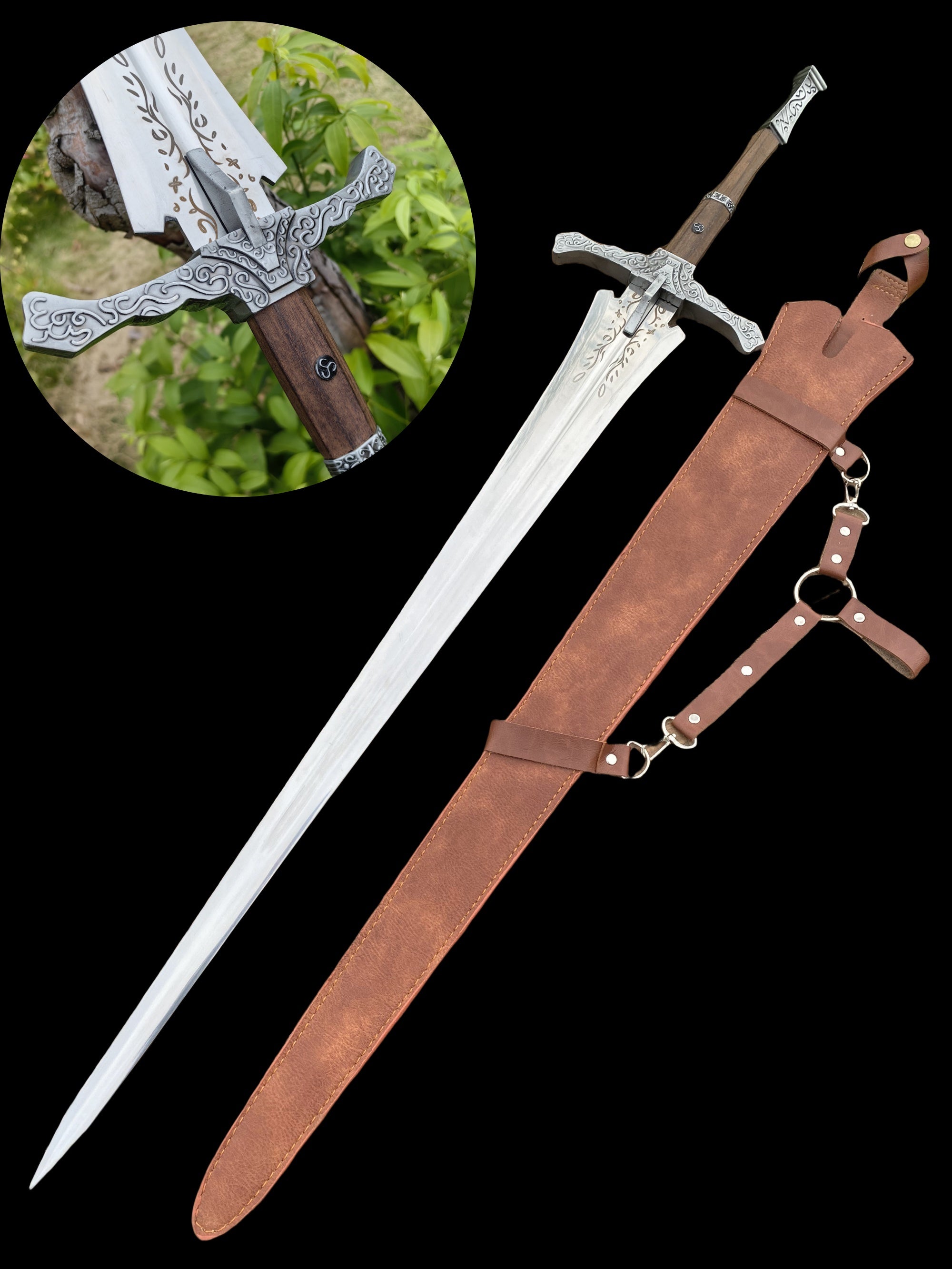 Knight's Greatsword Life-Size Metal Replica – Leones Marvelous Items