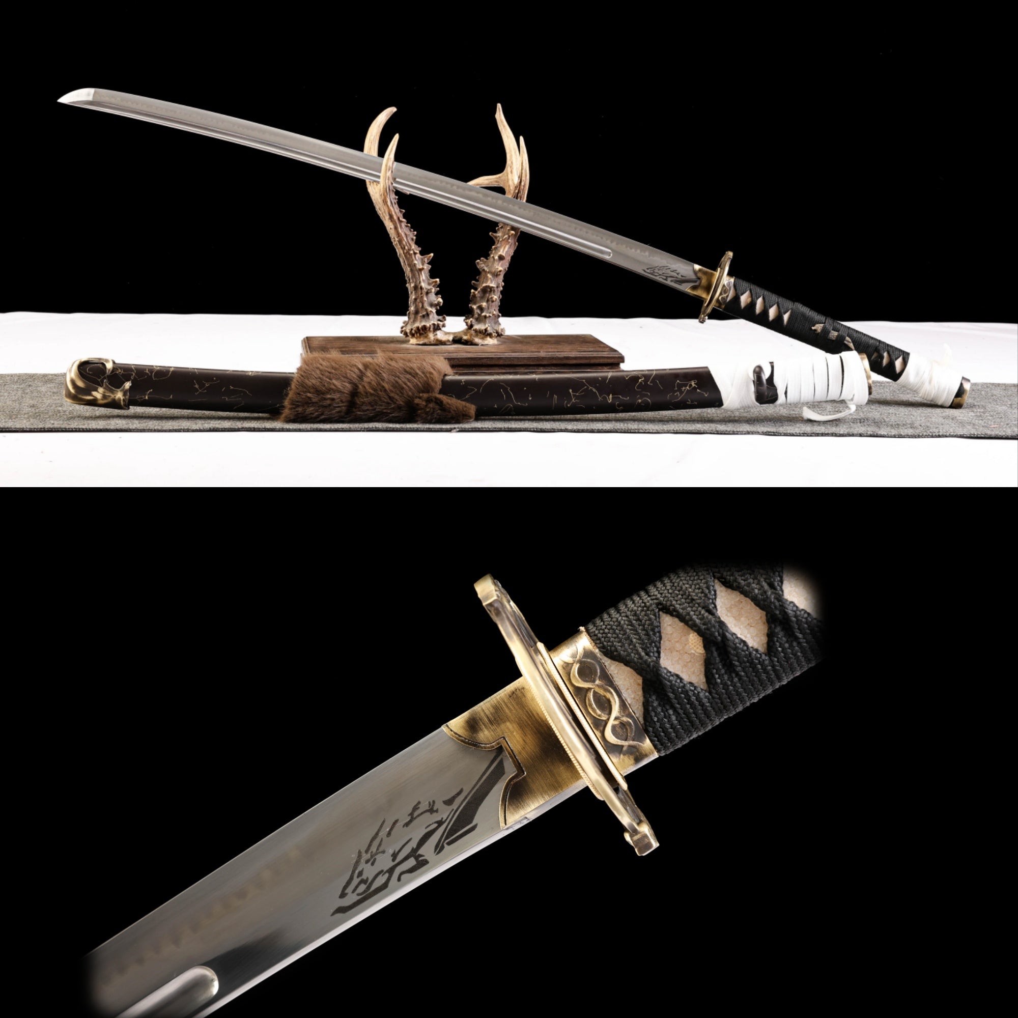Atsu Wolf Blade Samurai Katana T10 Steel IRL Replica – Leones Marvelous ...