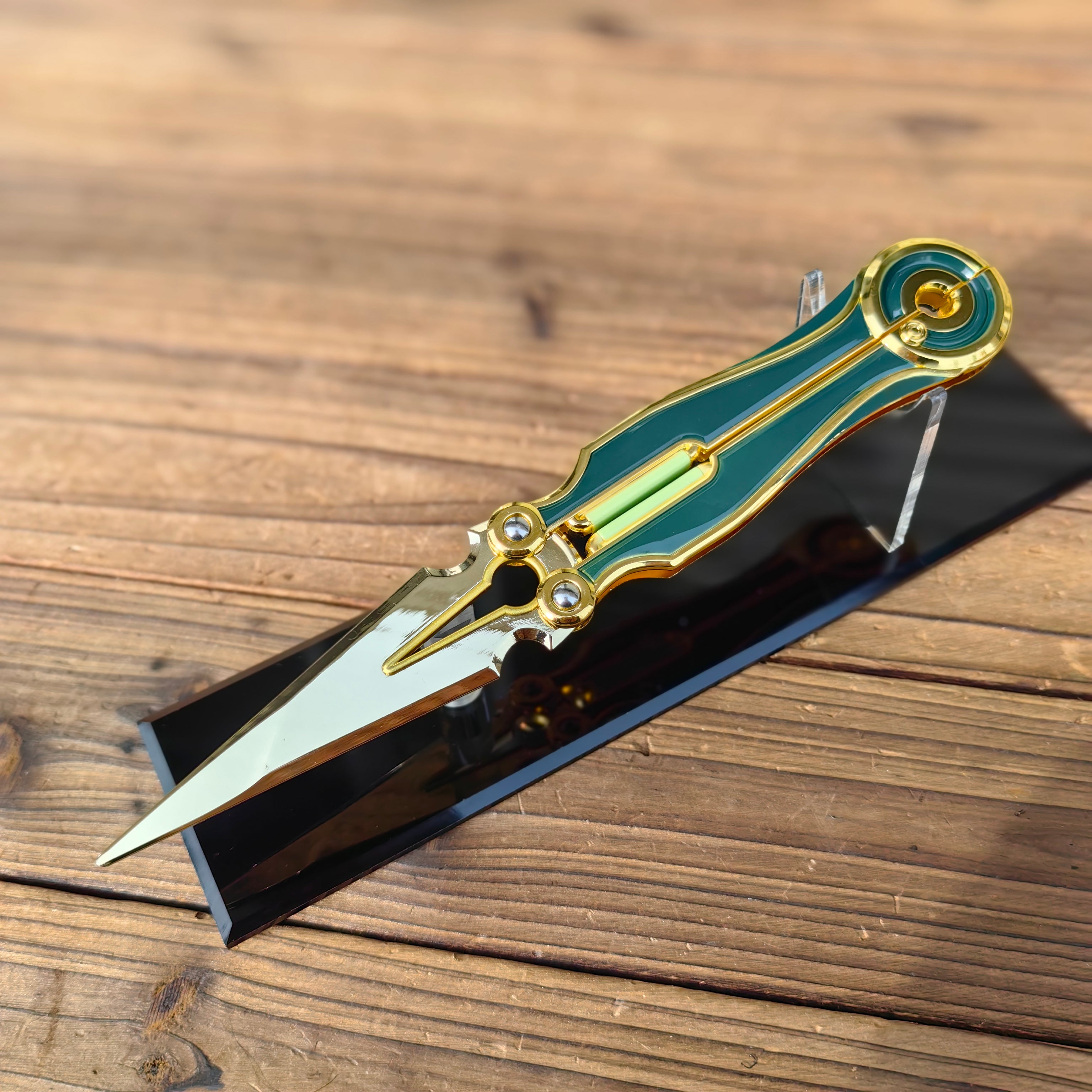 Metal Magepunk 3.0 Sparkswitch Knife Steampunk Style Game Balisong ...