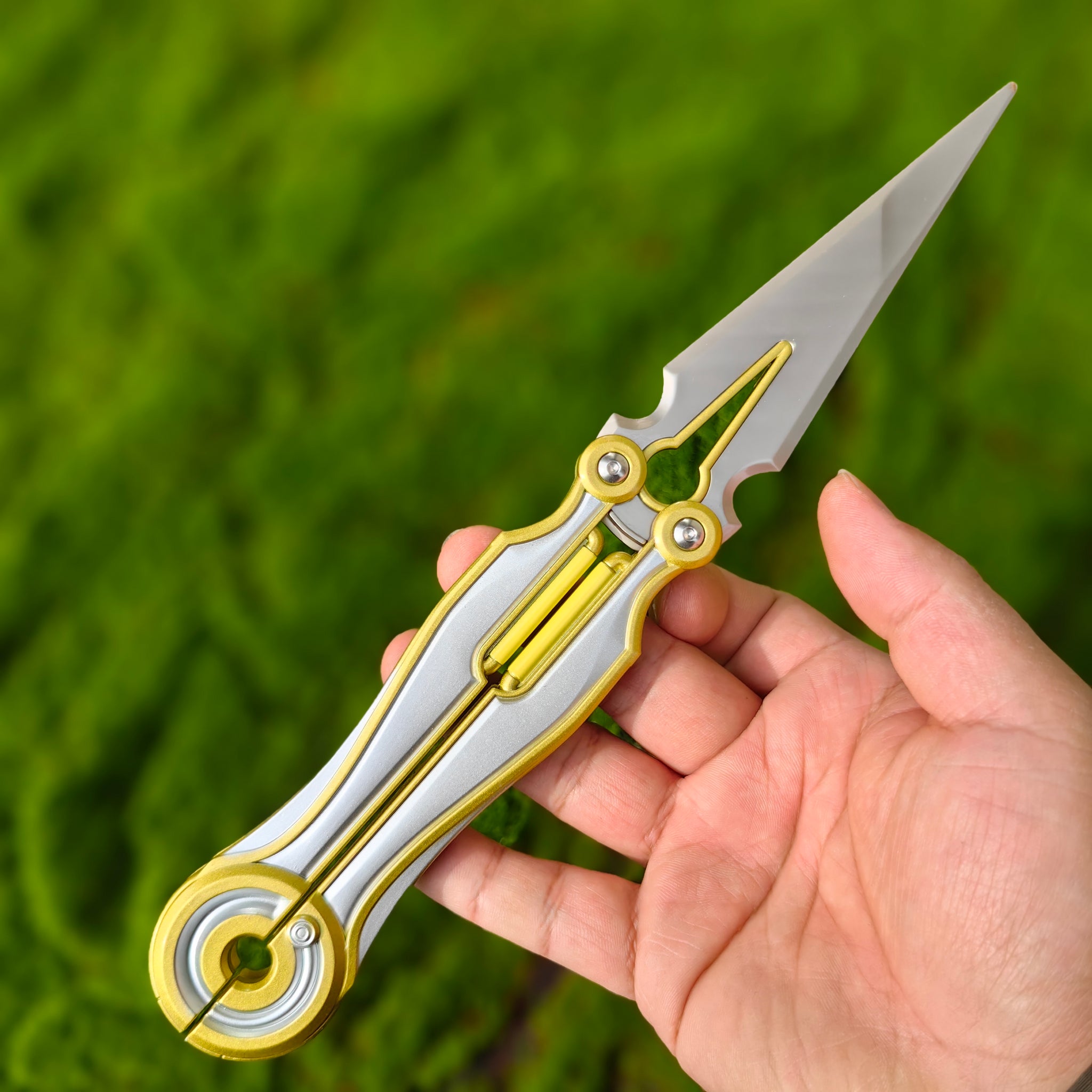 Metal Magepunk 3.0 Sparkswitch Knife Steampunk Style Game Balisong ...