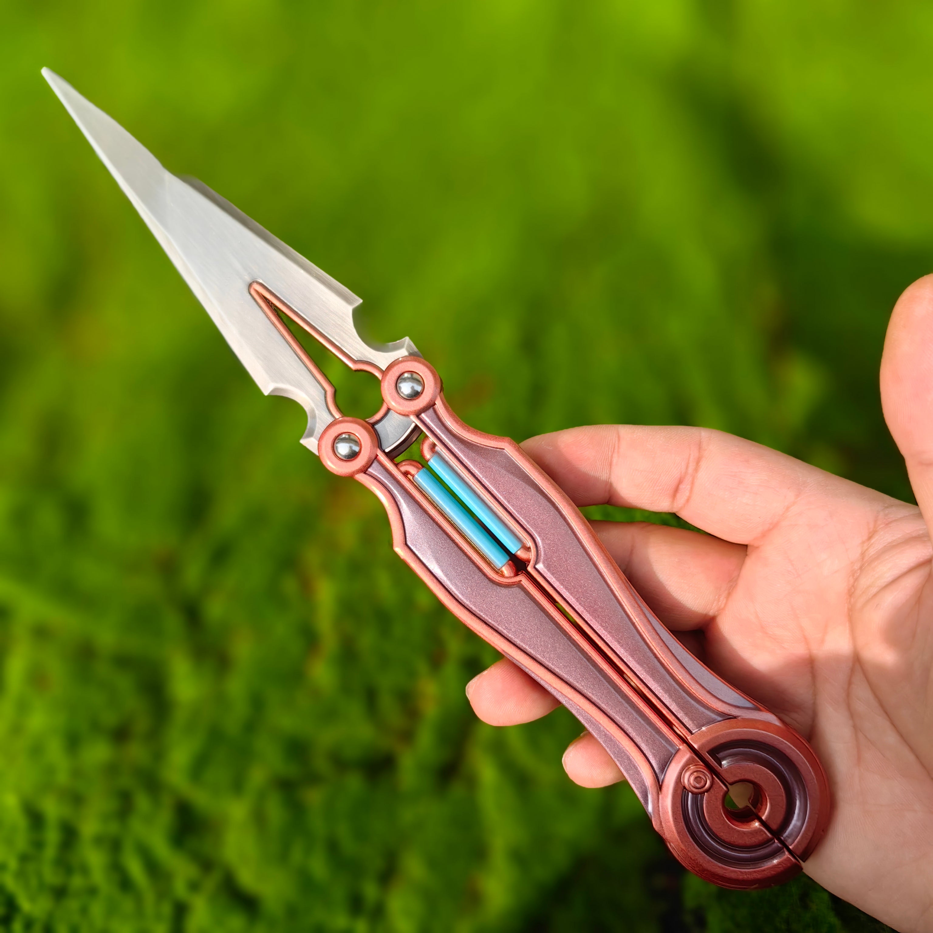Metal Magepunk 3.0 Sparkswitch Knife Steampunk Style Game Balisong ...