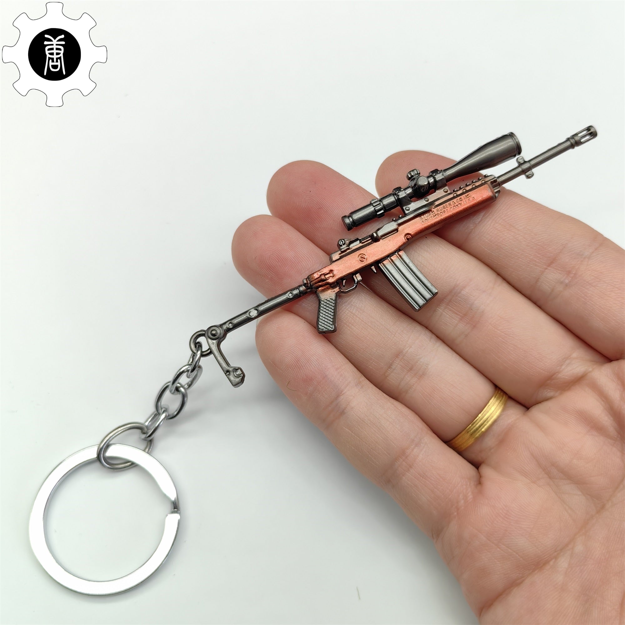 Tiny Mini14 Sniper Rifle Metal Keychain – Leones Marvelous Items