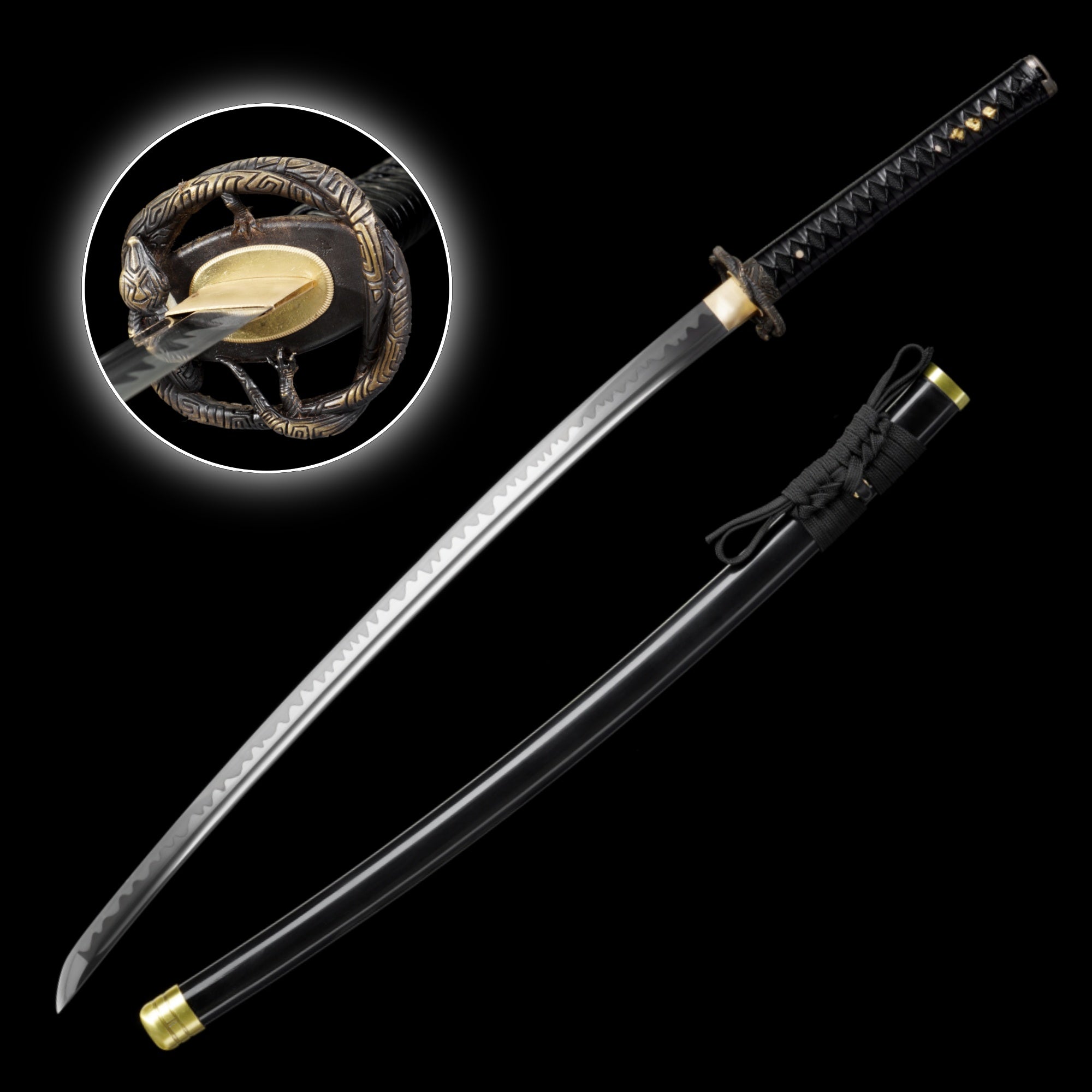 Skyrim Katana Blade Sword Akaviri Sword Manganese Steel IRL Replica ...