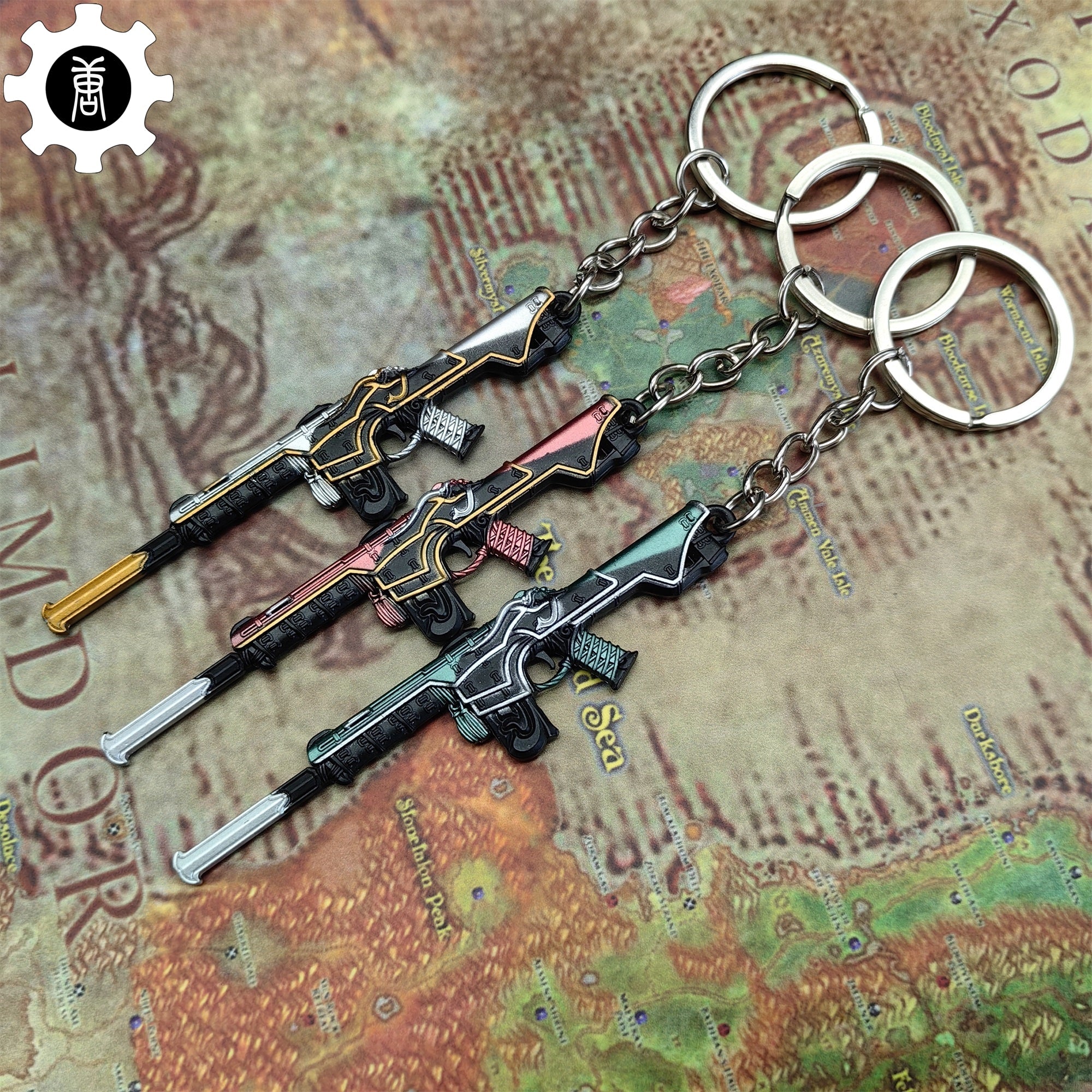 Metal Oni Phantom Gun Tiny Keychain Pendant – Leones Marvelous Items