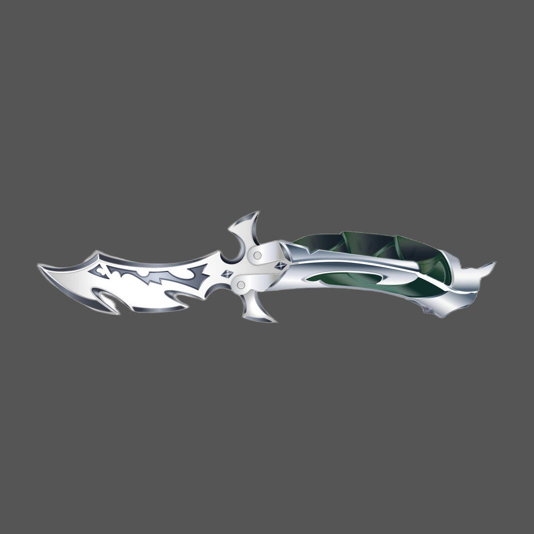 Reaver 3.0 Knife - Reaver Butterfly Knife Dull Blade Metal Replica ...