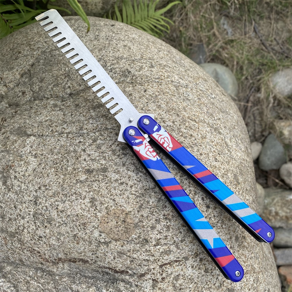 Blunt Blade Stainless Steel Yoru Comb Balisong Butterfly Trainer ...