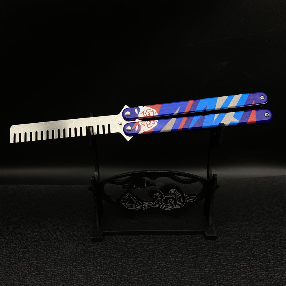Blunt Blade Stainless Steel Yoru Comb Balisong Butterfly Trainer ...