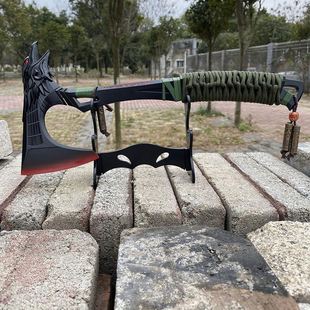 Full-Size New Raven Bite Axe Bloodhound Heirloom 100% Metal With Real ...