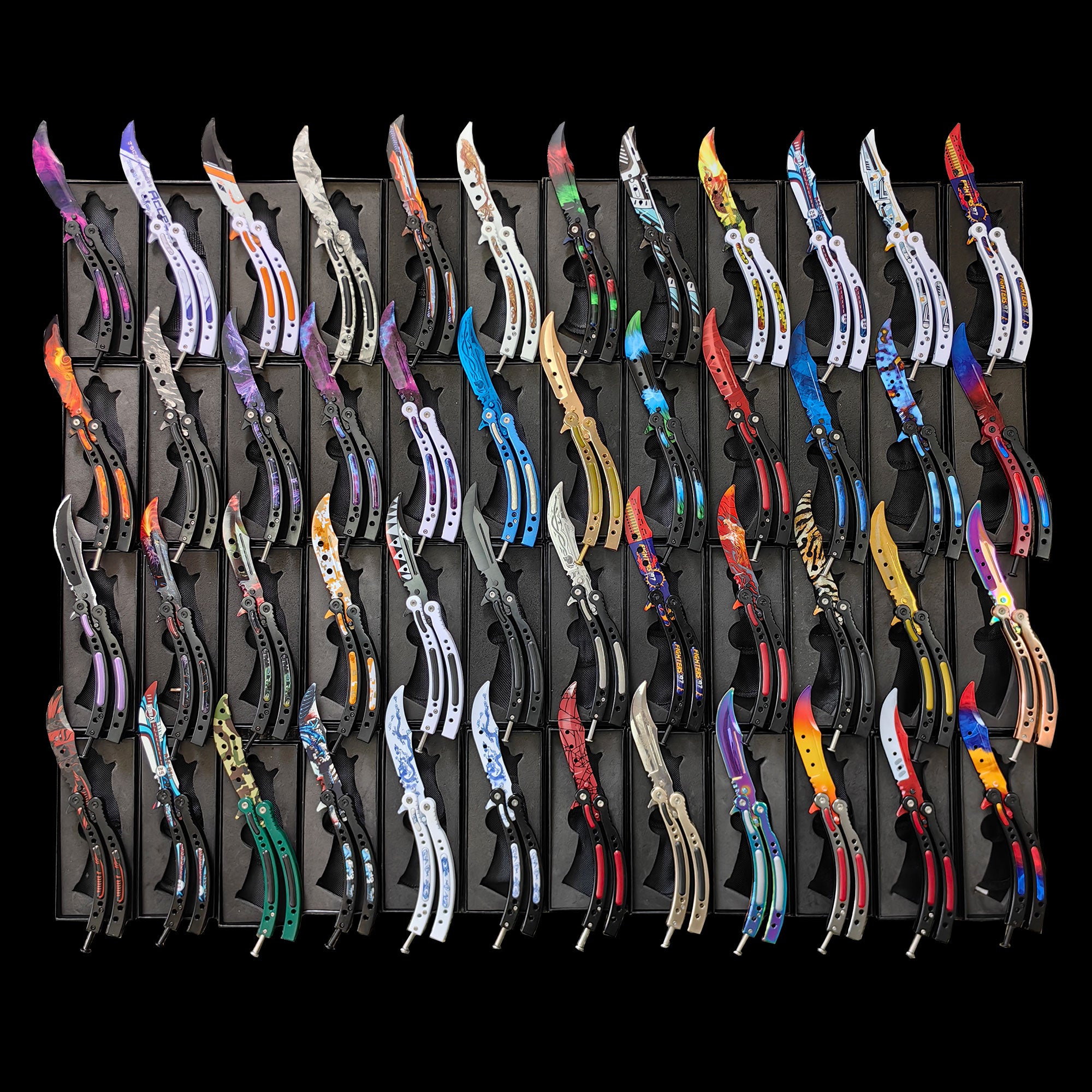 Game Butterfly Knife Trainers Blunt Blade Balisong Collection – Leones ...