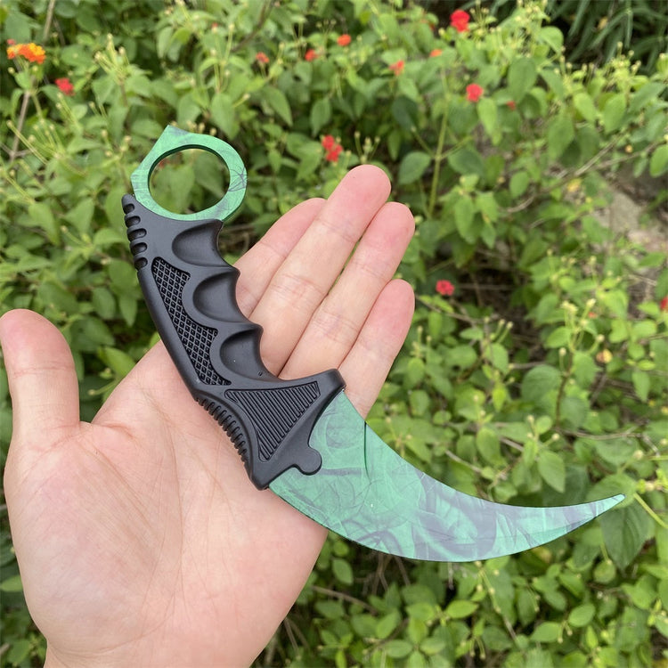 Gamma Doppler Blunt Blade Karambit Trainer & Balisong Butterfly Knife ...