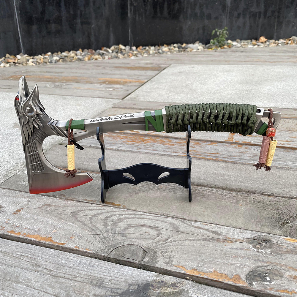 Full-Size New Raven Bite Axe Bloodhound Heirloom 100% Metal With Real ...