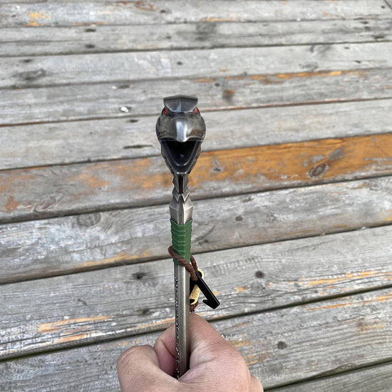 Full-Size New Raven Bite Axe Bloodhound Heirloom 100% Metal With Real ...