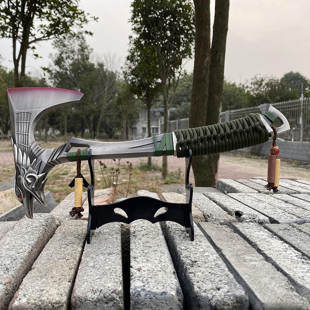 Full-Size New Raven Bite Axe Bloodhound Heirloom 100% Metal With Real ...