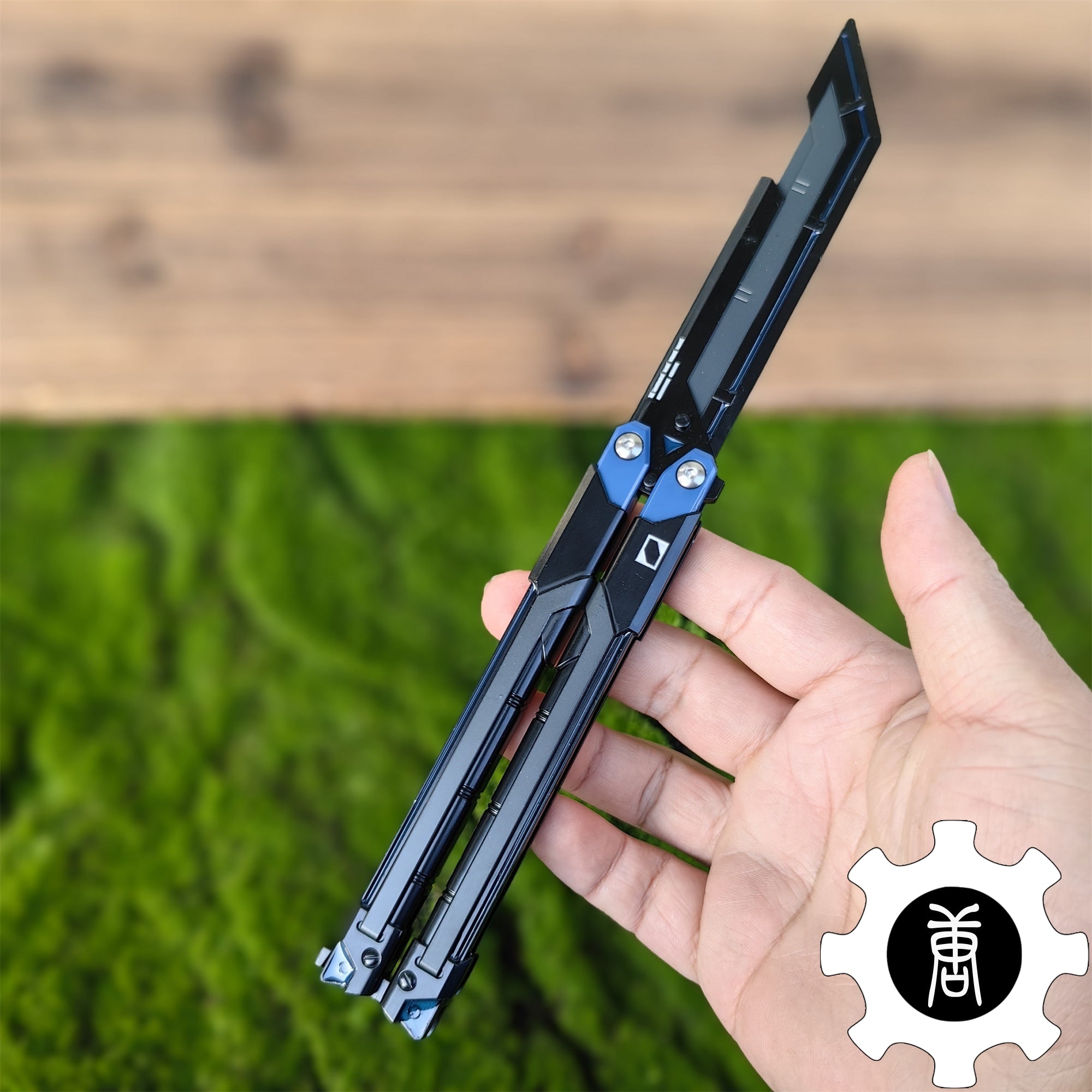 RGX Knife Metal Blunt Blade Butterfly Trainer Cosplay Prop Game Replica ...