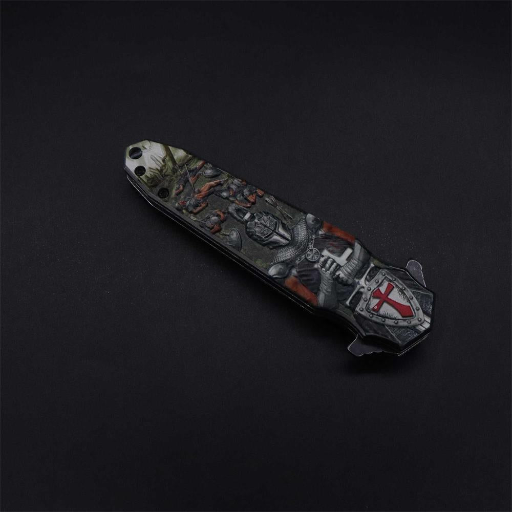 Crusades Knife Knights Templar Folding Knife – Leones Marvelous Items