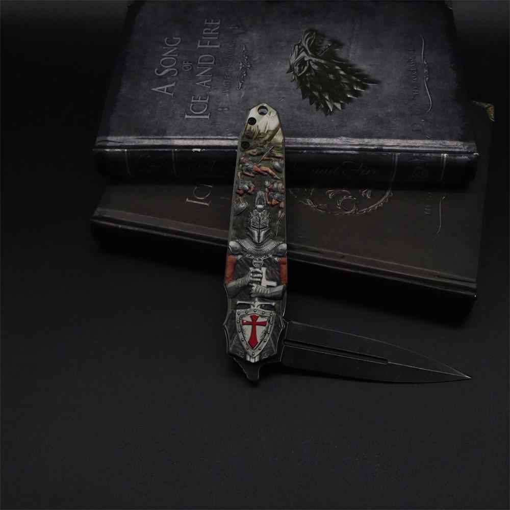 Crusades Knife Knights Templar Folding Knife – Leones Marvelous Items