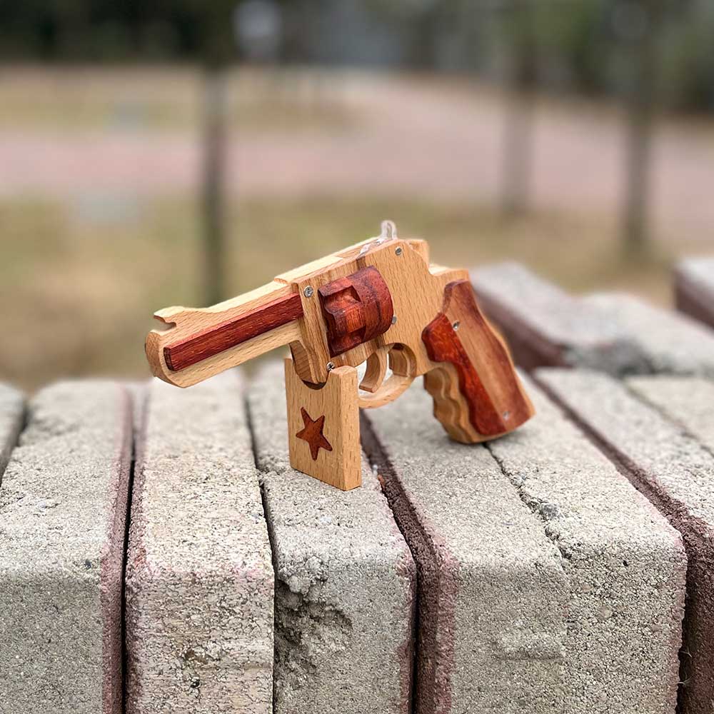 S&W 625 Revolver Rubber Band Gun Wooden Model Kit Solid Beech Wood ...