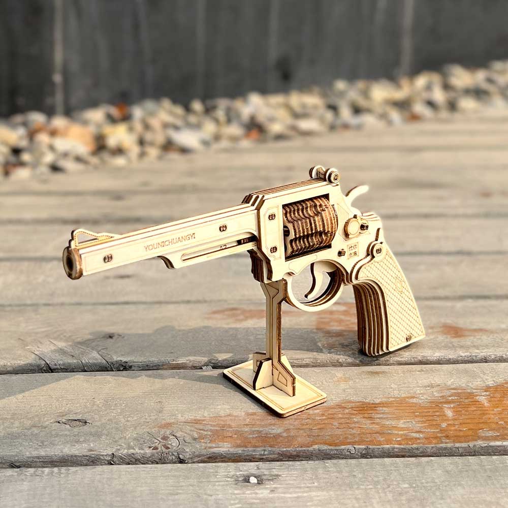 Revolver Wooden Model Kit S&W Gun – Leones Marvelous Items