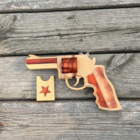 S&W 625 Revolver Rubber Band Gun Wooden Model Kit Solid Beech Wood ...