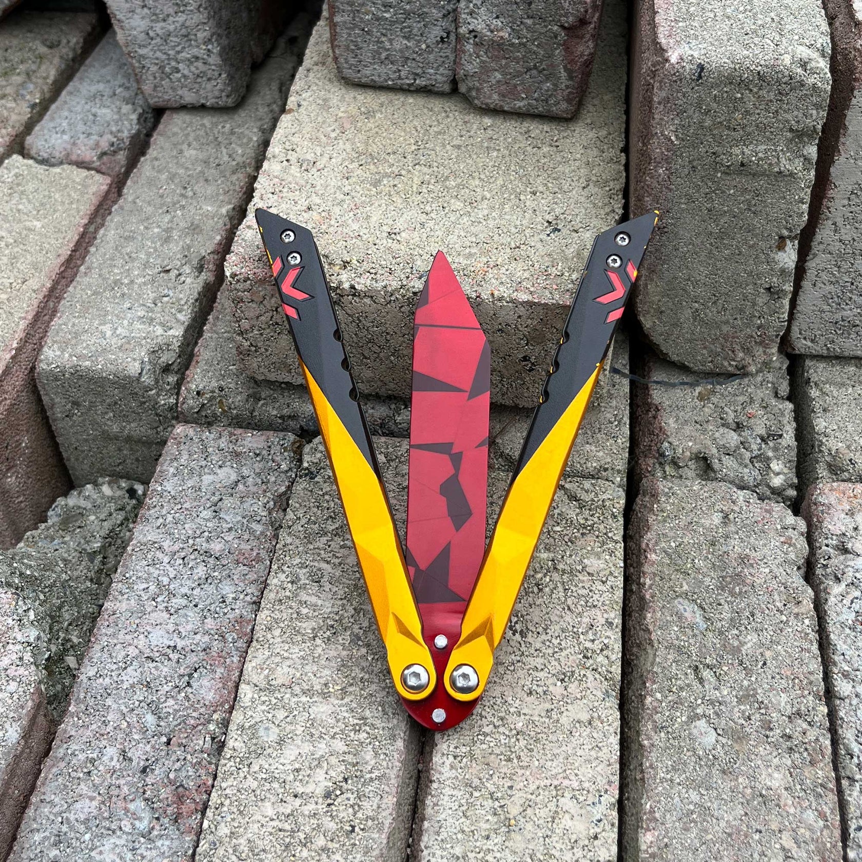 Metal Champion Butterfly Knife Blunt Blade Trainer Cosplay Prop ...