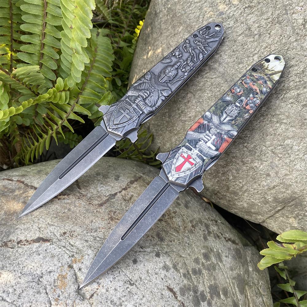 Crusades Knife Knights Templar Folding Knife – Leones Marvelous Items